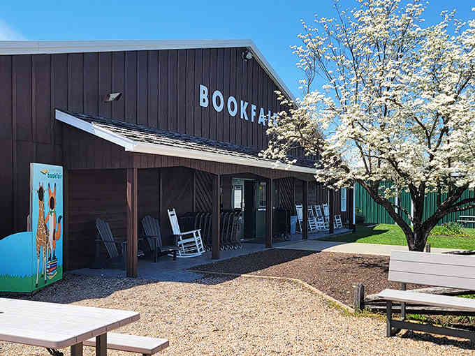 The unassuming exterior hides a literary wonderland where book lovers lose track of time and their budgets.