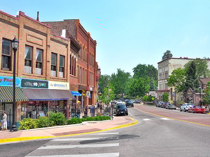 Downtown Manitou Springs serves up that perfect small-town charm where every storefront tells a different colorful story.