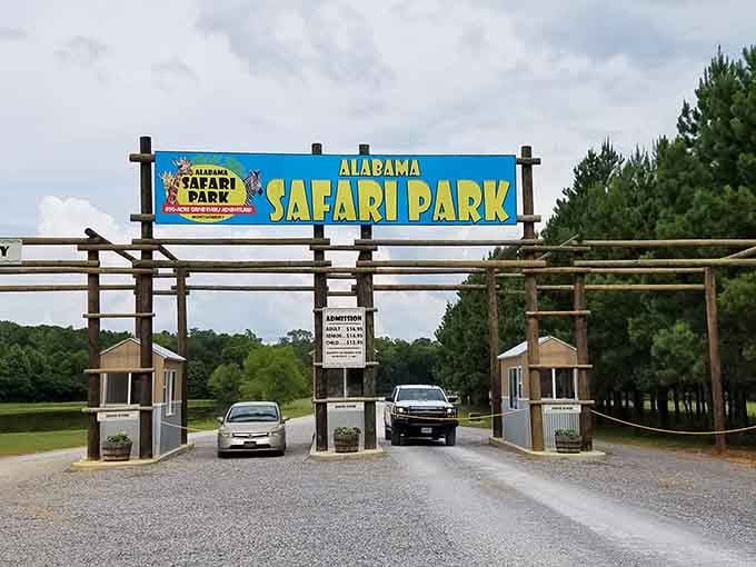 The grand entrance to your Alabama safari adventure, where the only passport you need is a sense of wonder.