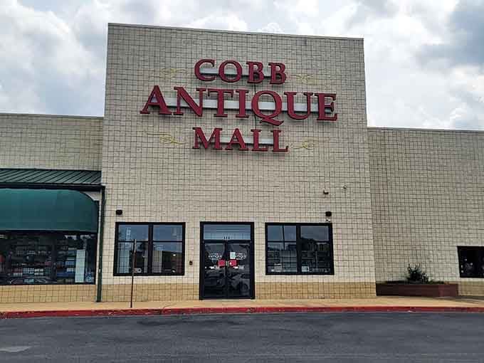 That unassuming exterior hides a wonderland of vintage treasures waiting to transport you through decades of American history.