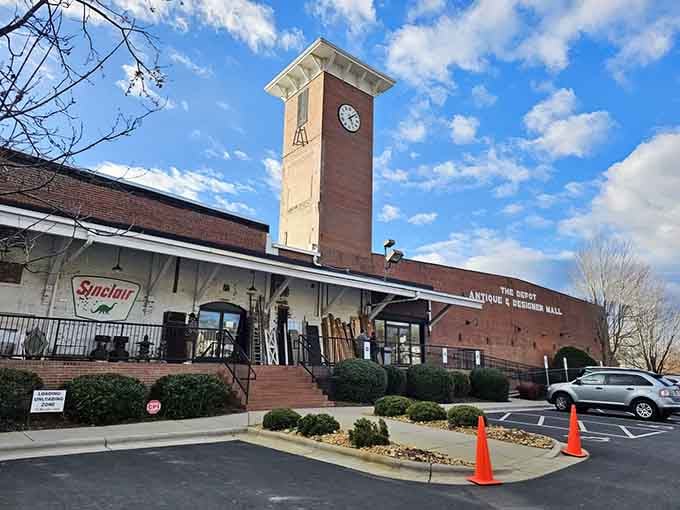 That clock tower isn't just telling time, it's announcing your arrival at treasure hunting headquarters in Concord.