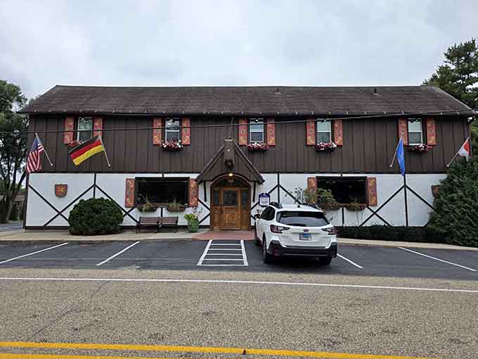 That Bavarian facade isn't trying to be subtle, and honestly, why should it when you're serving schnitzel this good?