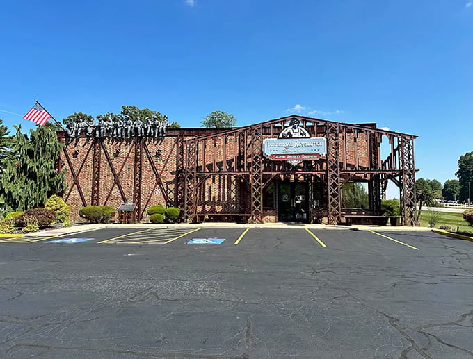 That exterior isn't just for show; it's a promise of the mechanical marvels and meaty delights waiting inside.