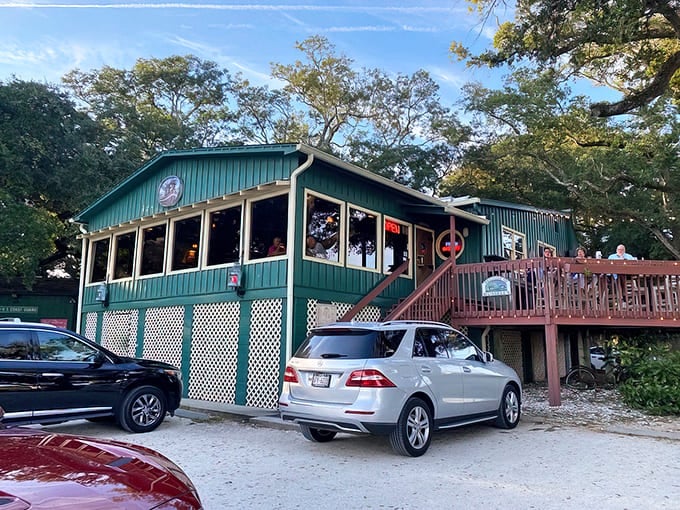 That green building might not win architecture awards, but it's hiding some serious seafood magic inside.