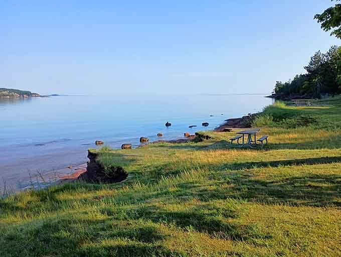 Lake Superior's water is so clear here, you'll wonder if someone installed a filter on Mother Nature's camera.