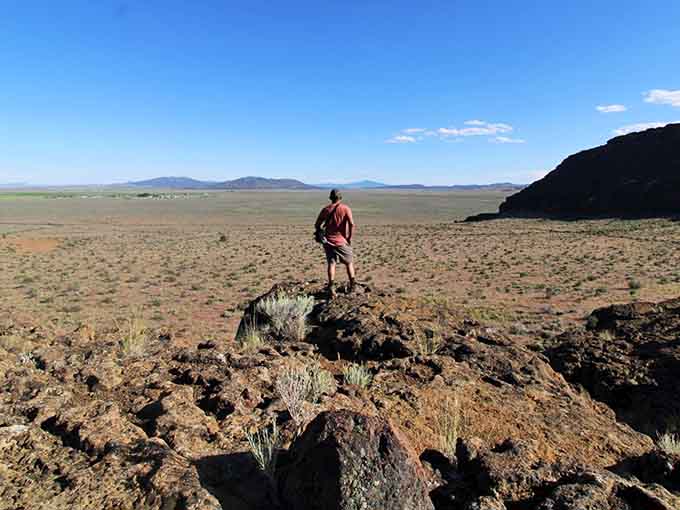 That moment when Oregon's high desert decides to cosplay as Mars, complete with towering volcanic walls.