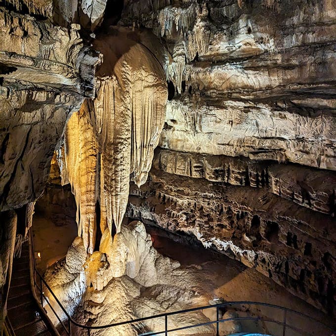 Nature's cathedral reveals itself in golden light, where millions of years created what no architect could imagine.