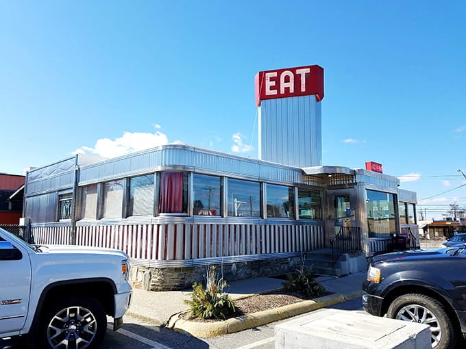 That gleaming silver fortress of breakfast dreams isn't a mirage—it's your new favorite destination in Dayville.