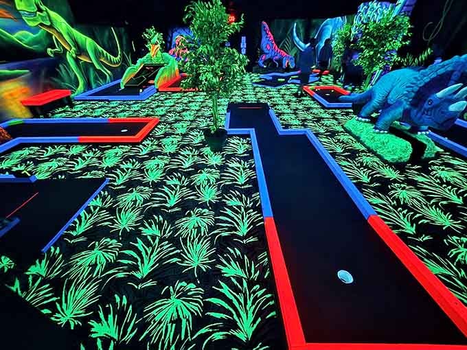 From the outside, it looks like any suburban storefront, but inside awaits a fluorescent wonderland that defies expectations.