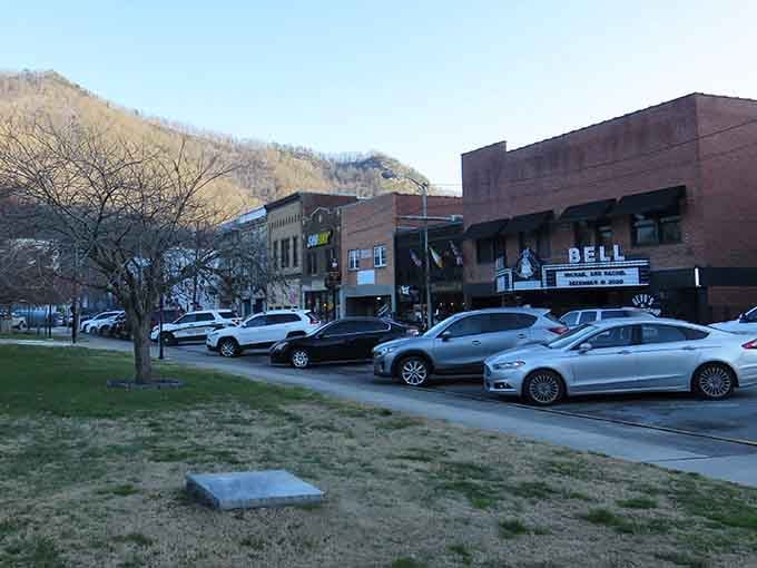 The Bell Theatre marquee stands proud, reminding everyone that small towns still know how to gather and celebrate.