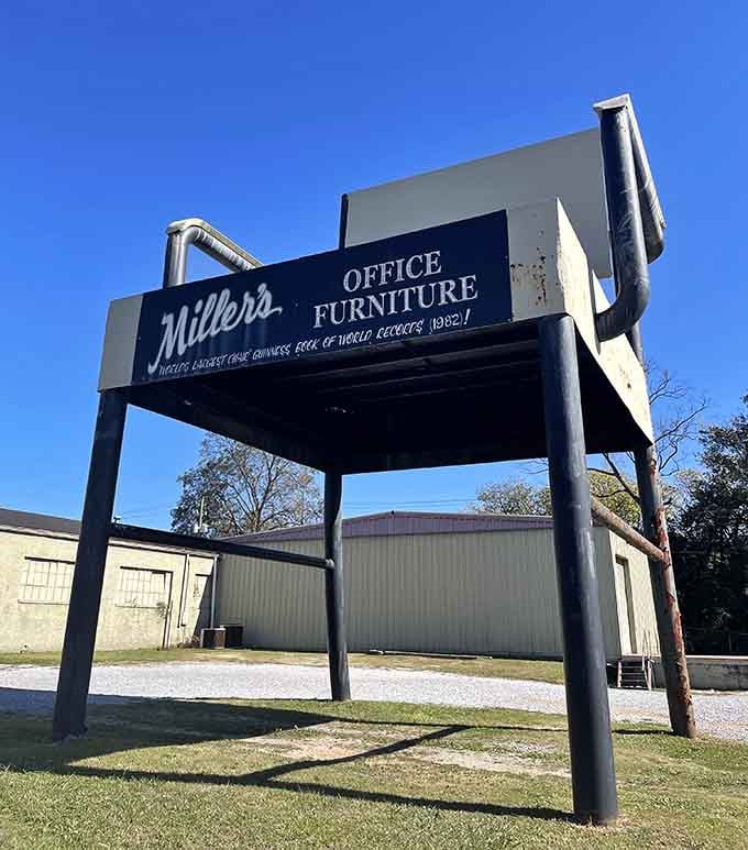 When your office chair dreams get supersized, this is what happens in downtown Anniston, Alabama.