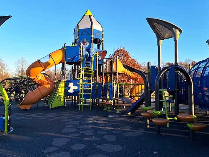 When playground equipment starts looking like it belongs in a theme park, you know someone's doing something right.