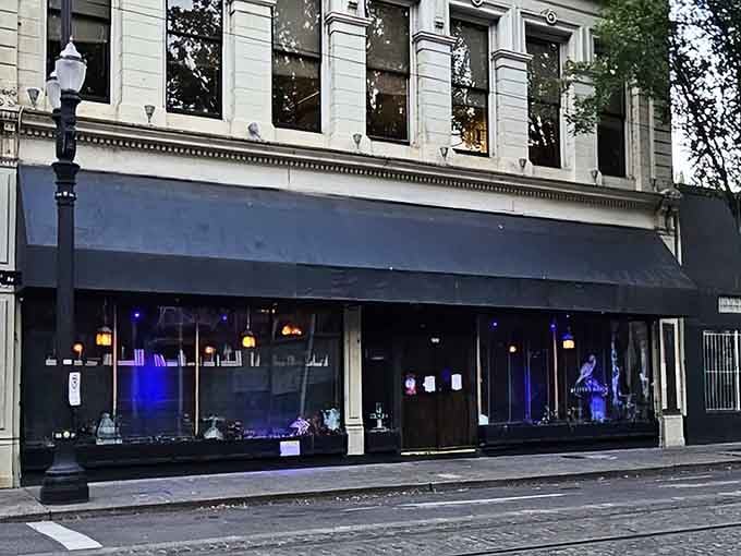 The mysterious exterior of Raven's Manor hints at the gothic wonderland waiting inside this unique Portland bar and restaurant destination.