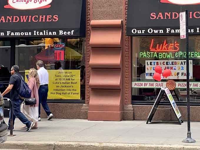 Where locals and tourists converge in beefy harmony. Luke's windows advertise both their pasta bowls and pizzeria, proving they've mastered more than one Italian-American art form.