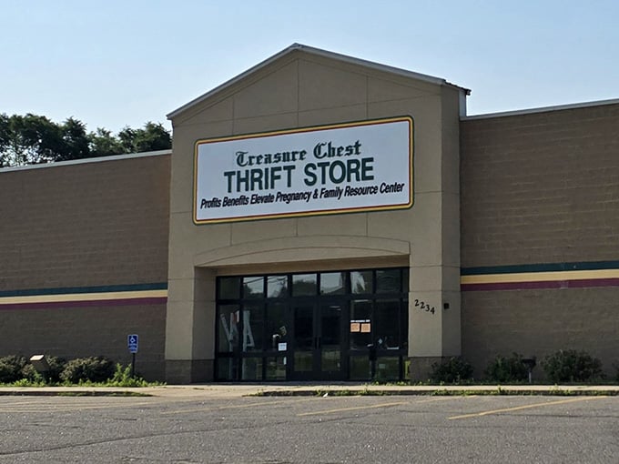 The unassuming exterior of Treasure Chest in Waite Park hides a wonderland of secondhand treasures waiting to be discovered.