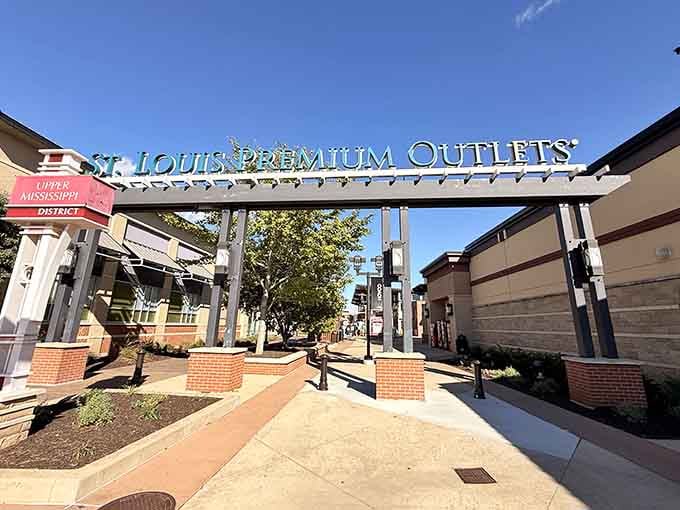 The grand entrance beckons like a portal to retail paradise, where your wallet trembles with anticipation.