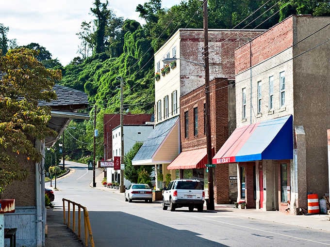 Downtown Spruce Pine welcomes you with classic brick storefronts and colorful awnings, where time seems to move at a more civilized pace.