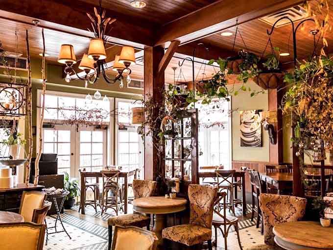 Those elegant chandeliers and plush chairs create an atmosphere that makes even a simple cookie feel like fine dining.