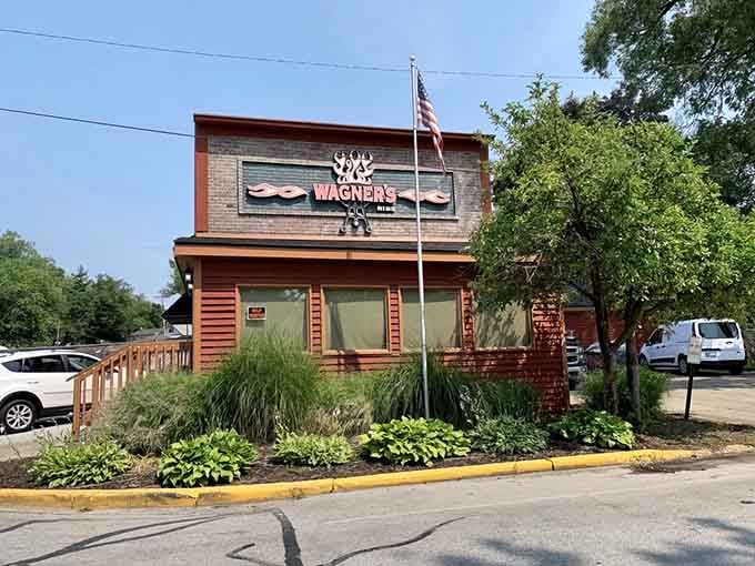 That red building with the American flag isn't just charming; it's where your barbecue standards go to get completely reset.