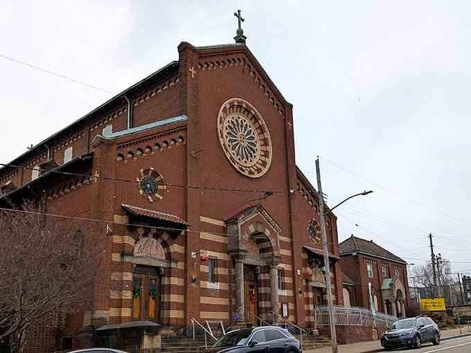 The brick exterior still retains its original look as a house of worship, now serving even better beer.