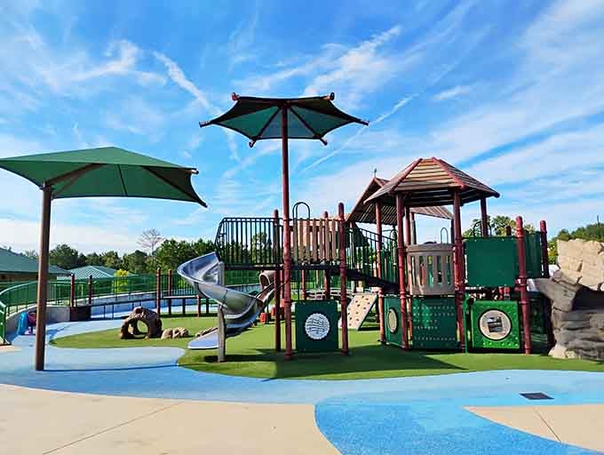 That brilliant blue pathway isn't just pretty &ndash; it's your kids' yellow brick road to adventure and inclusion.