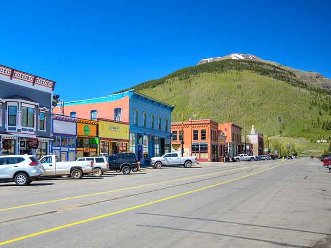 Those colorful Victorian storefronts against mountain green prove that Mother Nature appreciates good architecture too.