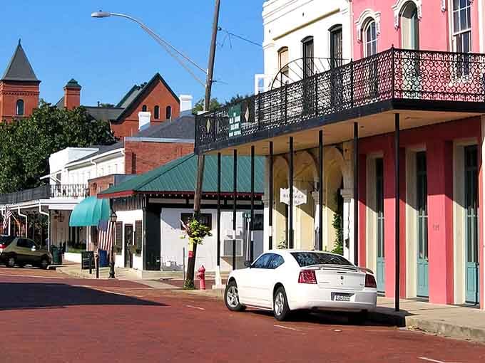 Another angle of downtown where every building tells a story and modern chain stores fear to tread.
