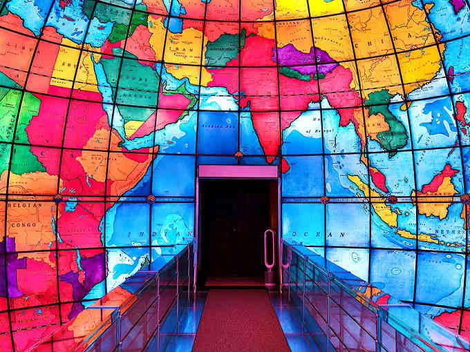 Standing inside a glowing planet beats any virtual reality headset you've ever tried, guaranteed.