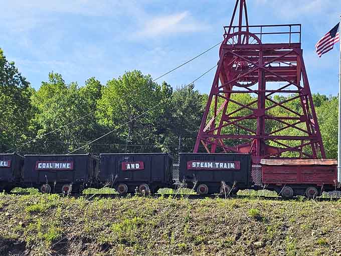 That bright red headframe isn't just for show; it's your gateway to an adventure most people only read about in history books.