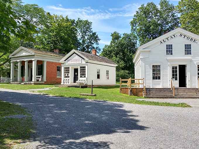 The village's main street looks like it jumped straight out of a history book, minus the horse manure.