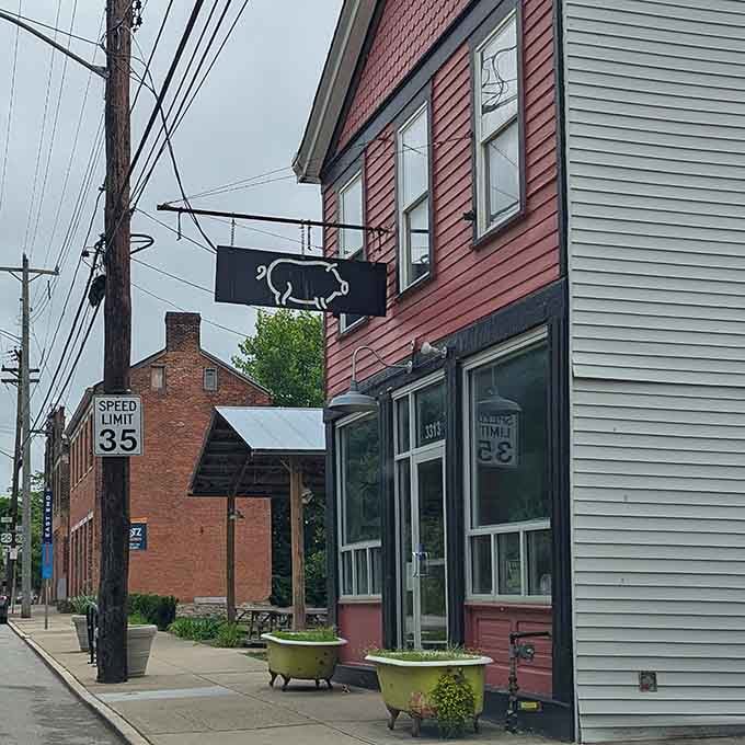 The pig sign outside doesn't lie: this unassuming spot serves up Cincinnati's smokiest secrets daily.