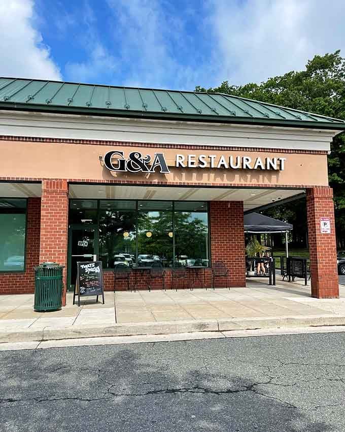 The chalkboard specials and pristine entrance promise the kind of meal your grandparents would approve of.