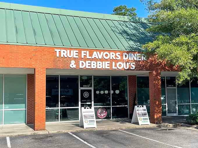 That brick facade and green metal roof aren't just easy on the eyes, they're your beacon to breakfast bliss in Durham.