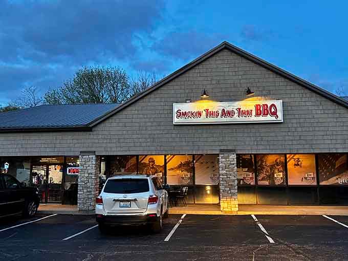 As dusk settles over Florence, the warm glow from Smokin' This and That beckons like a lighthouse for the hungry, guiding barbecue pilgrims to their smoky salvation.