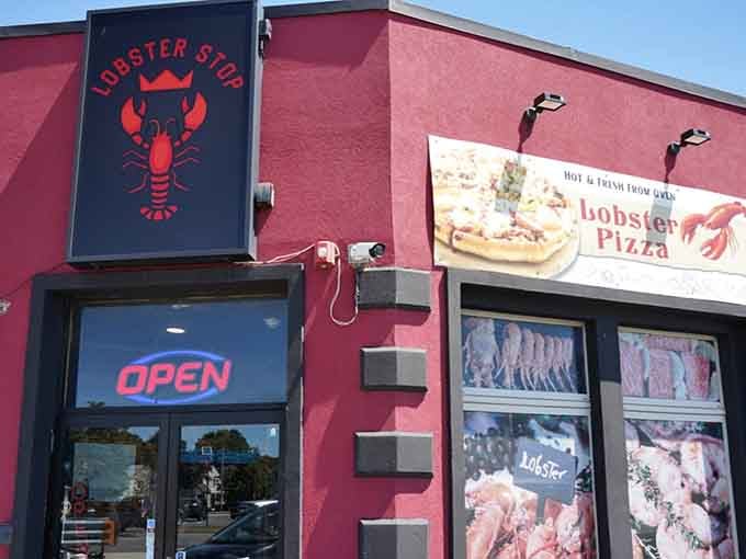 That bright red exterior isn't just for show; it's a beacon calling seafood lovers home to paradise.