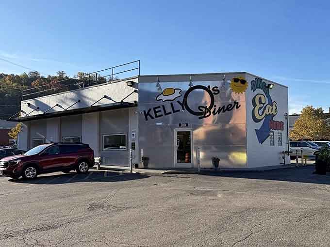 Morning light catches the aluminum exterior just right, turning this breakfast haven into a shimmering beacon of deliciousness.