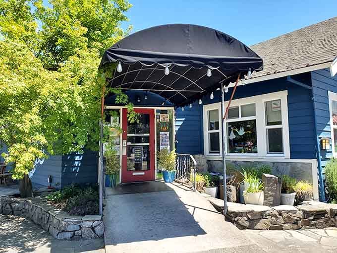 String lights and a welcoming entrance hint at the delicious adventures waiting inside this family favorite.