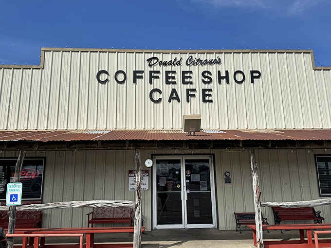 That unassuming metal building houses some of the best breakfast in Texas, proving you can't judge a cafe by its exterior.