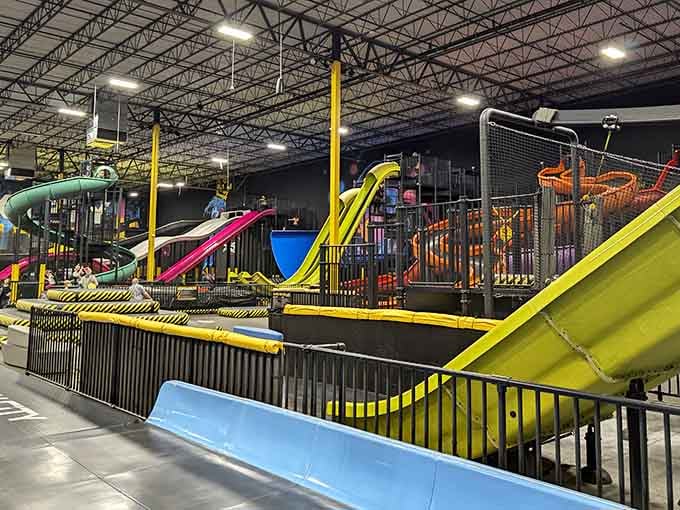 The warehouse of wonders where gravity becomes your best friend and brightest enemy all at once.