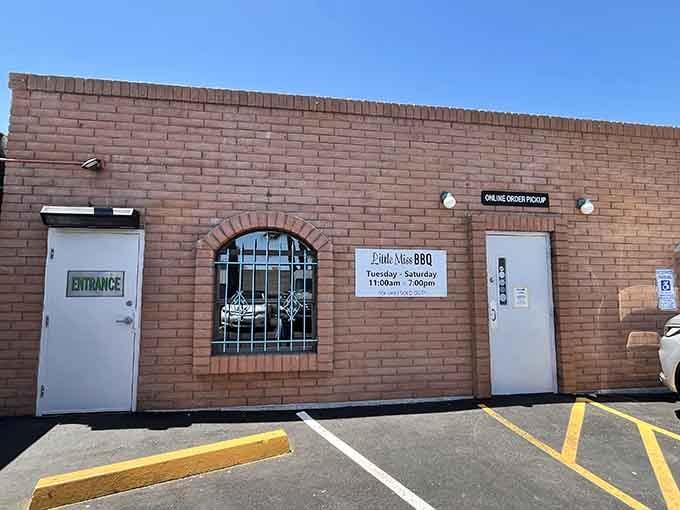 Simple signage, serious barbecue: sometimes the best restaurants let their food do all the talking.