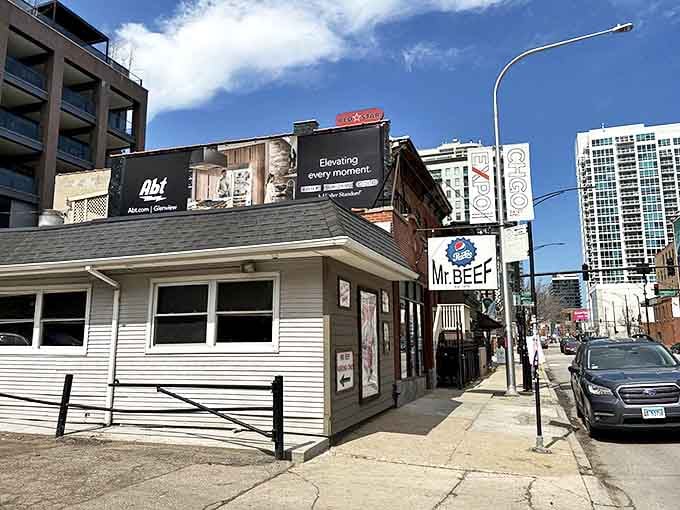 Like finding a vinyl record store in the digital age, Mr. Beef's classic signage promises an authentic experience that modern imitations can't replicate.