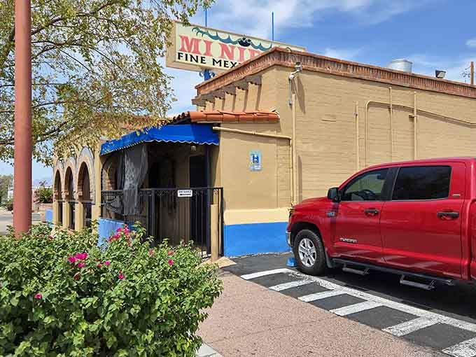 That colorful exterior isn't just for show; it's a promise of the authentic flavors waiting inside those cheerful walls.