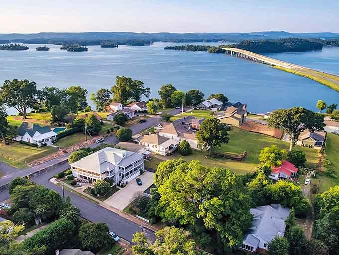 That bridge stretching across the water isn't just infrastructure, it's your gateway to lakeside paradise and endless adventure.