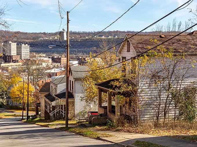 Hillside homes in Steubenville offer a glimpse of authentic neighborhood life with the Ohio Valley sprawling below.