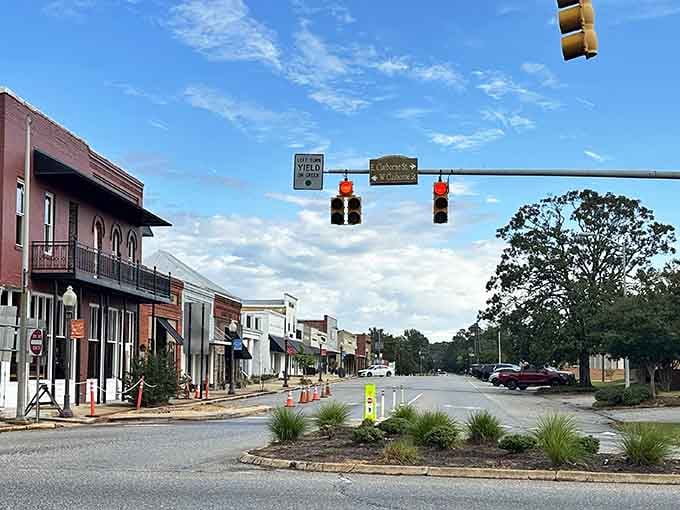 Downtown Monroeville stretches out like a postcard from a gentler time, where traffic lights outnumber traffic jams.