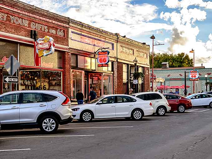 Downtown Williams captures that perfect small-town America vibe, where Route 66 nostalgia meets mountain charm under dramatic Arizona skies.