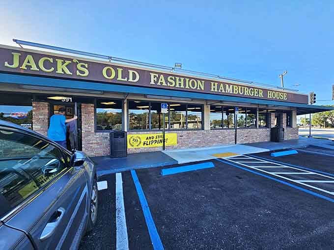 Approaching Jack's is like spotting an old friend at a reunion&mdash;that familiar blue awning and brick exterior saying, "Yes, we're still flipping the good stuff after all these years."