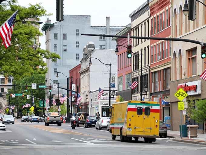 Downtown Binghamton stretches out like a postcard from an era when cities had actual character and charm.