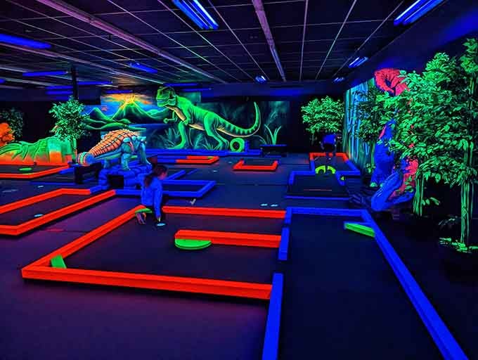 From the outside, it looks like any suburban storefront, but inside awaits a fluorescent wonderland that defies expectations.