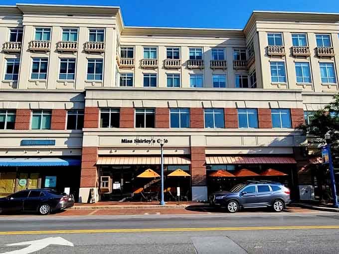 Miss Shirley's Cafe sits pretty in downtown Annapolis, ready to fuel your morning adventures with serious Southern comfort.